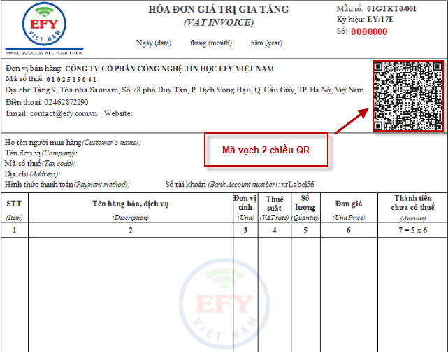 Lưu ý Về Hóa đơn điện Tử Không Có Mã Và Hóa đơn điện Tử Có Mã Efy